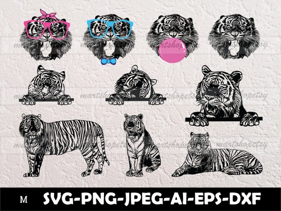 Tiger Svg Tiger Svg Bundle Tiger Svg for Cricut Tiger With | Etsy