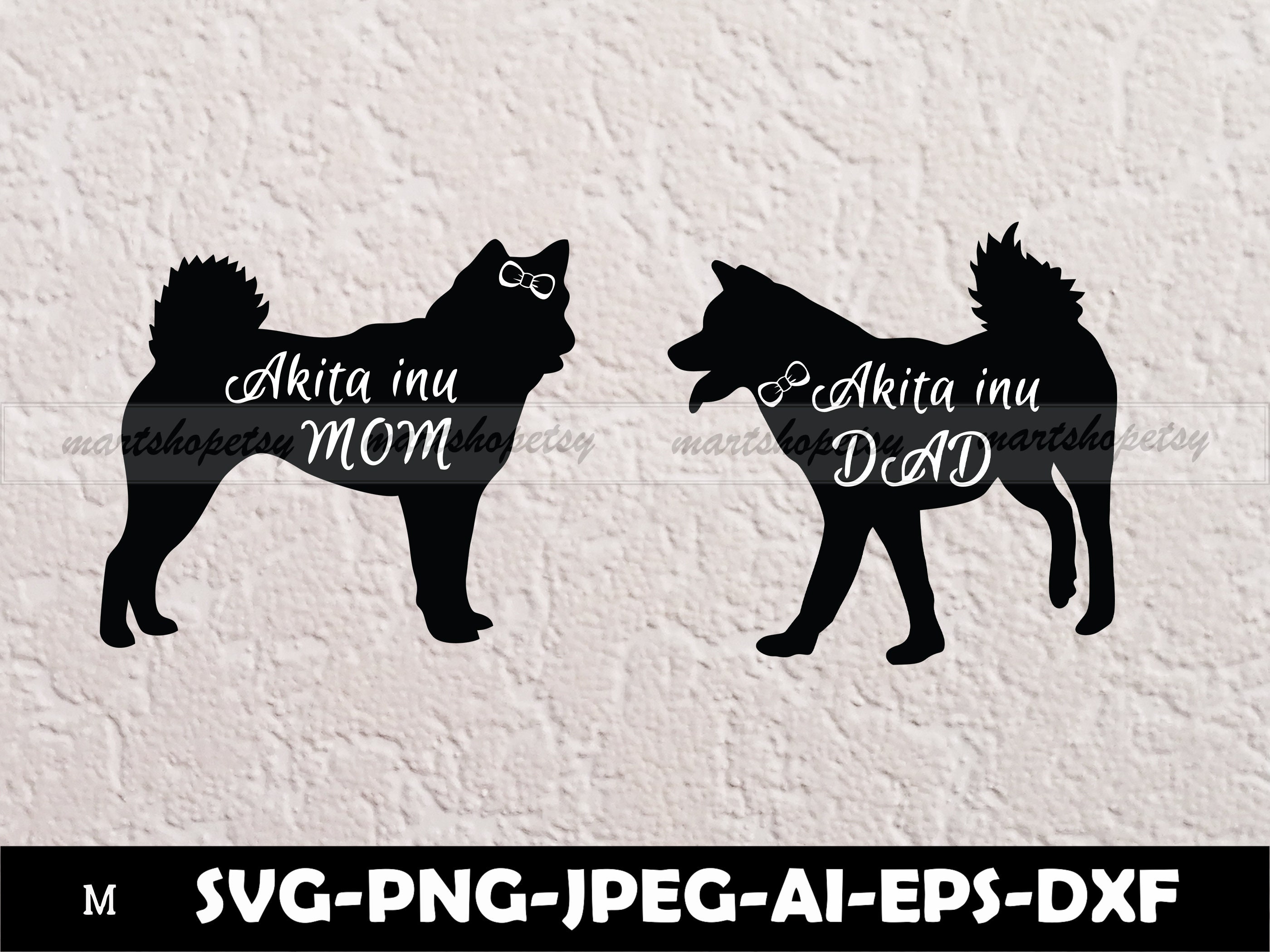 Akita Inu 2 Svg Akita Inu Layered Svg for Cricut | Etsy