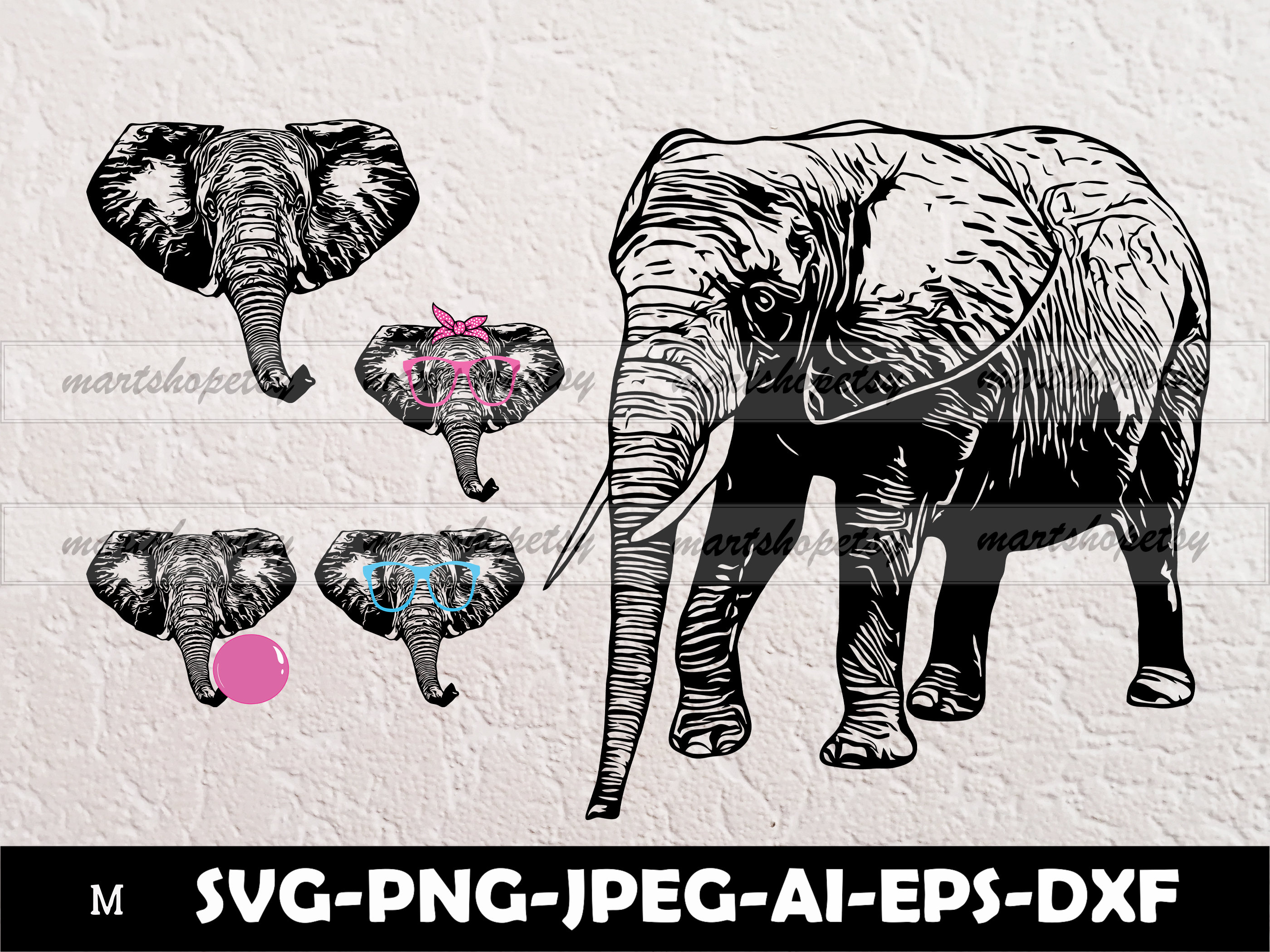Elephant Svg Elephant Svg Bundle Elephant Svg for Cricut | Etsy