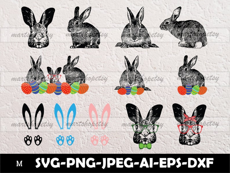 Hasen svg Hase Svg Bundle Hase Svg für Cricut Osterhase - Etsy.de