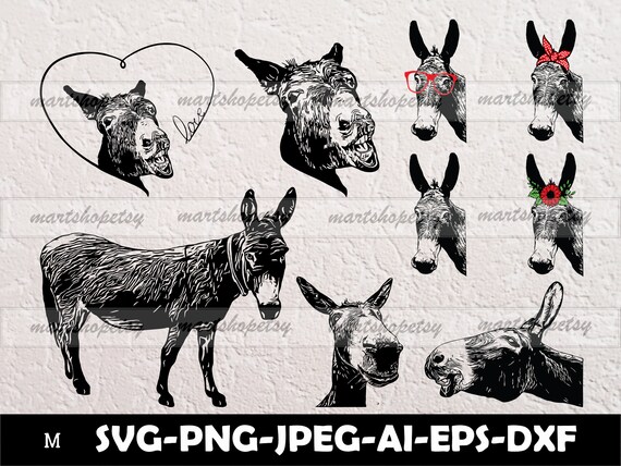Donkey Svg Donkey Svg Bundle Donkey Svg for Cricut Donkey - Etsy