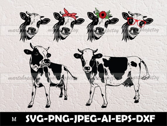 Cow Svg Cow Svg Bundle Cow Svg for Cricut Cow With | Etsy