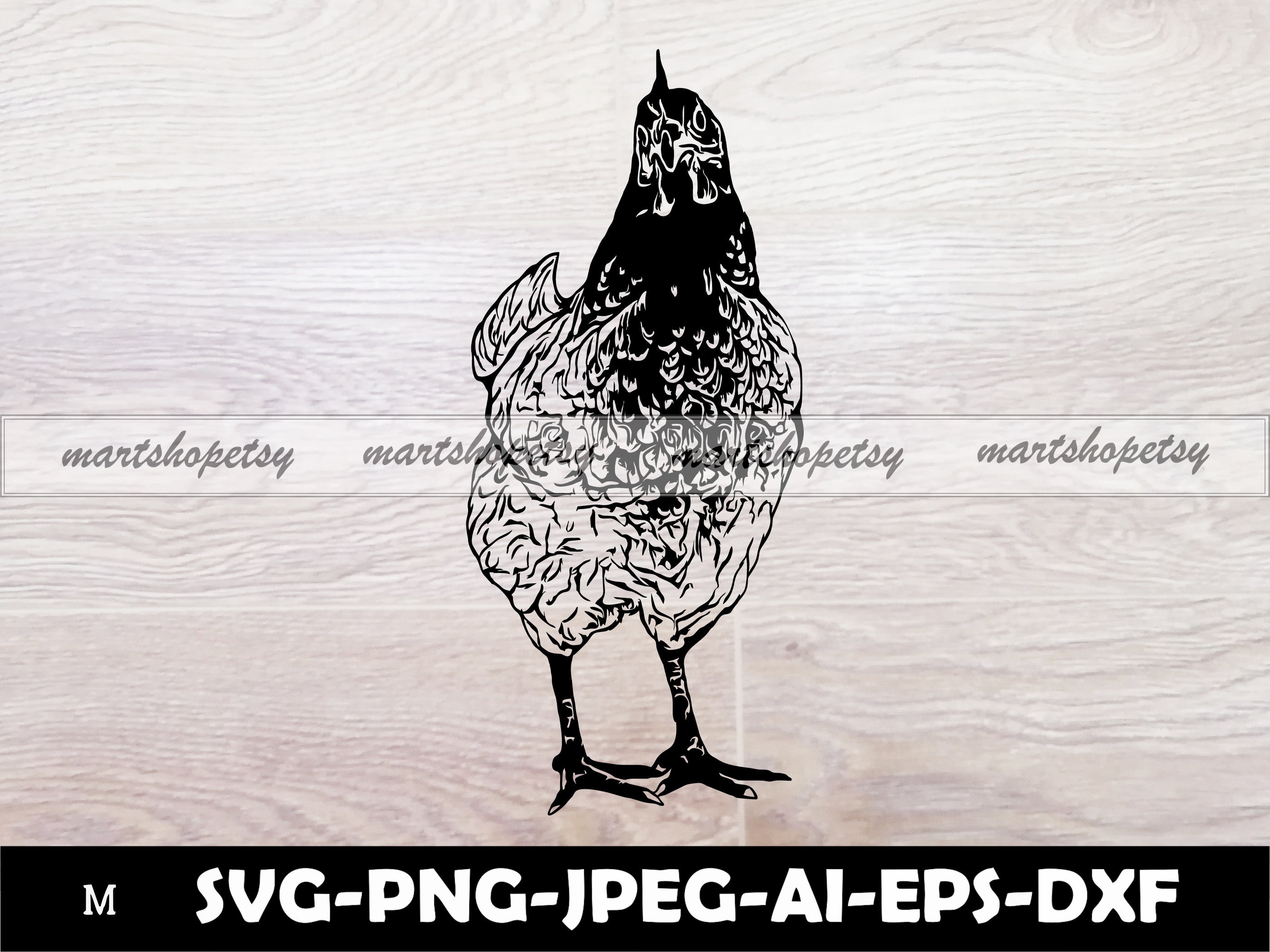 Chicken 3 Svg Hand Drawn Chicken Svg Chicken Svg for | Etsy