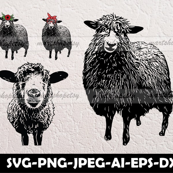 Sheep Svg - Etsy Canada