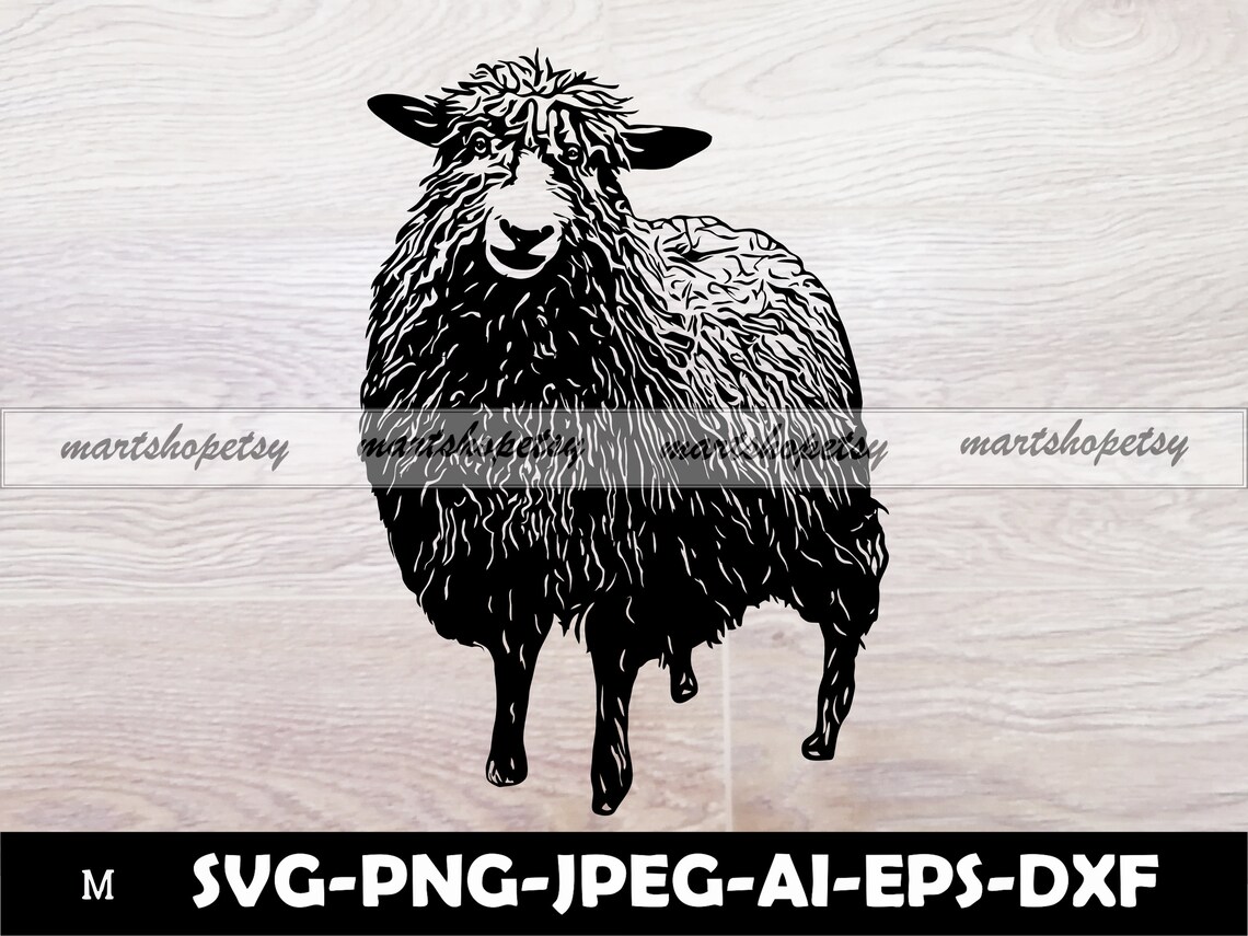 Sheep 1 Svg Sheep Svg for Cricut-silhouette Hand Drawn | Etsy