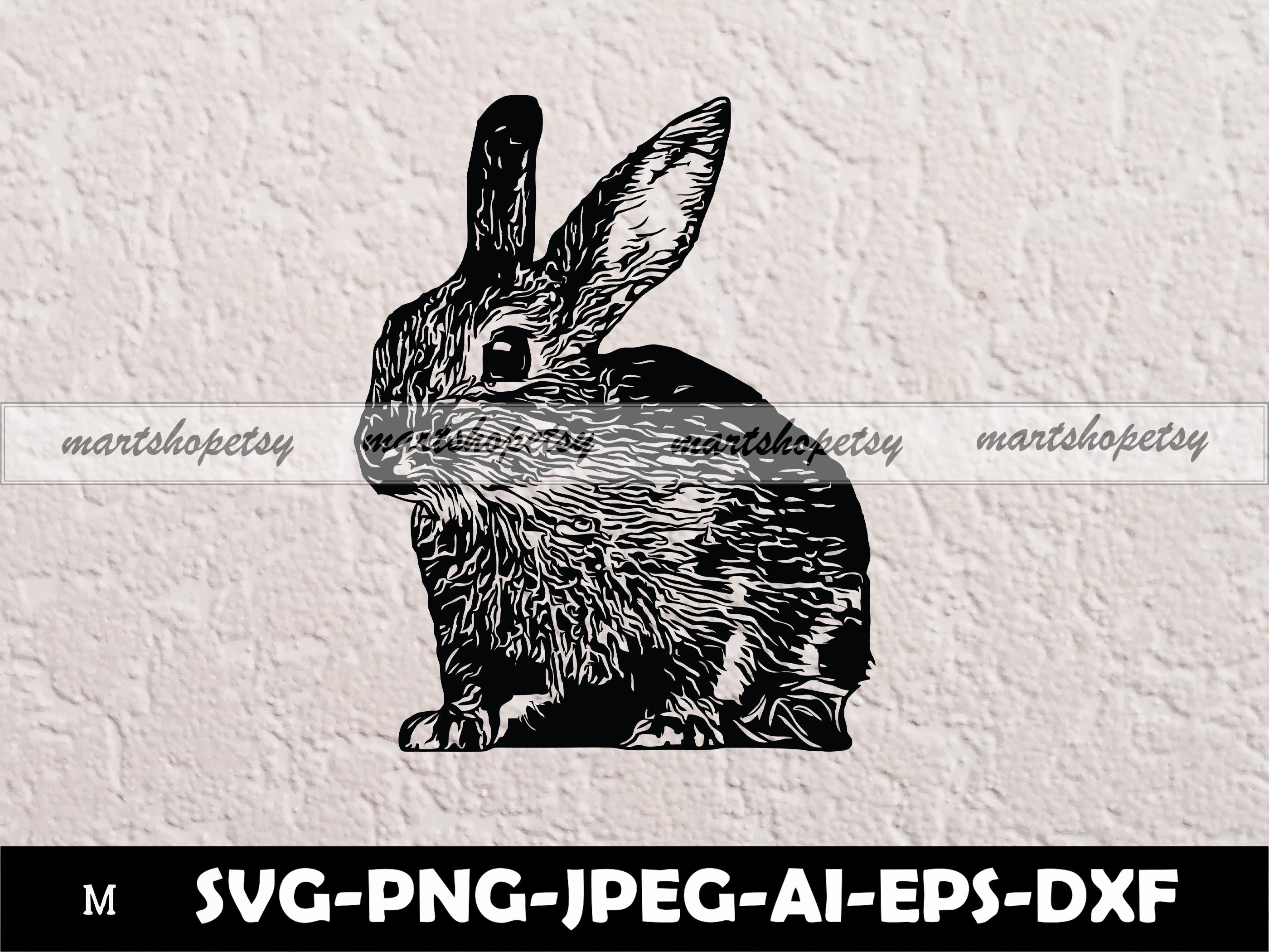 Hase 3 Svg Hase Svg für Cricut-Silhouette Handgezeichneter - Etsy.de