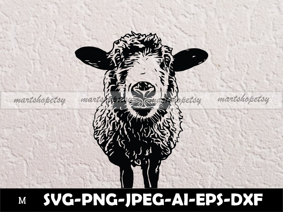 Sheep 4 Svg, Sheep Svg for Cricut-silhouette, Hand Drawn Sheep Svg ...