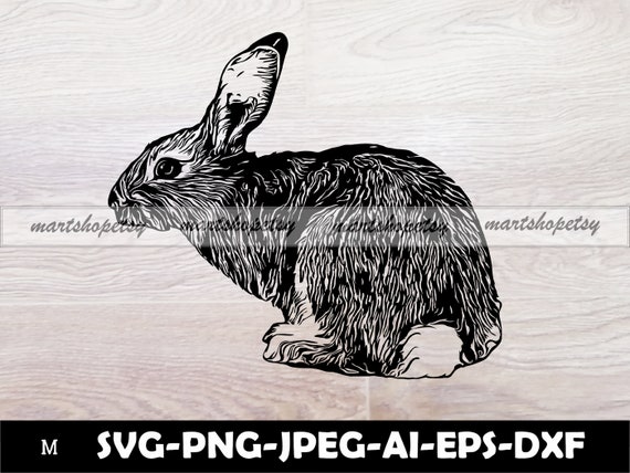 Rabbit 1 Svg Rabbit Svg for Cricut-silhouette Hand Drawn | Etsy