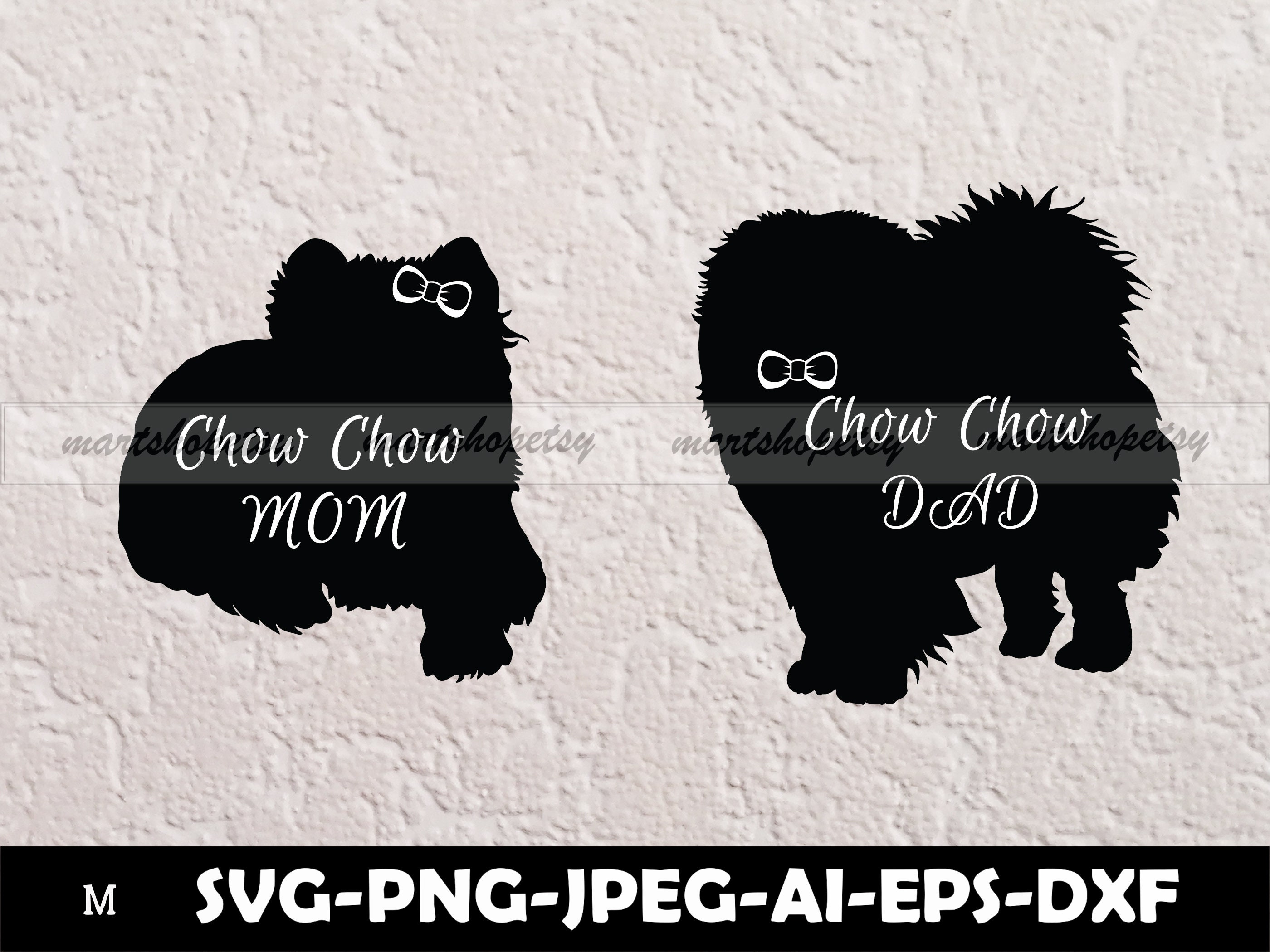 Chow Chow 2 Svg-png-eps-dxf-jpeg-ai Chow Chow Layered Svg | Etsy