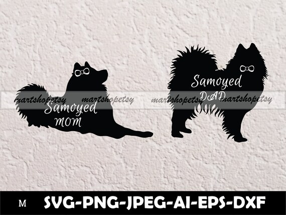 Samoyed 2 Svg Samoyed Layered Svg for Cricut Silhouette | Etsy