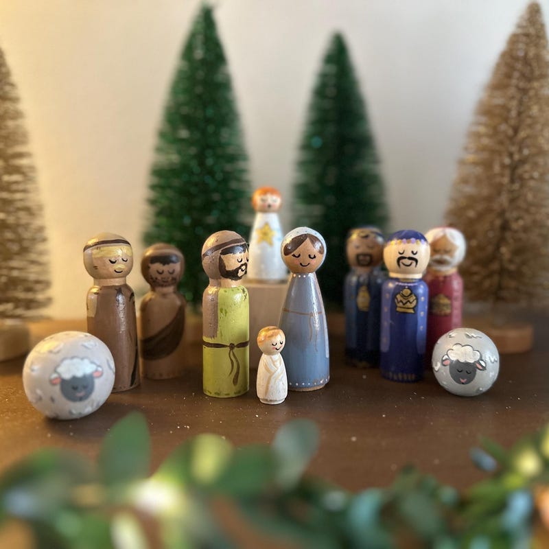 Nativity Peg Dolls - Etsy