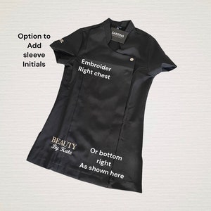 Custom Embroidered Beauty Tunic, Salon Uniform, Lash Nail Tech Make up ...
