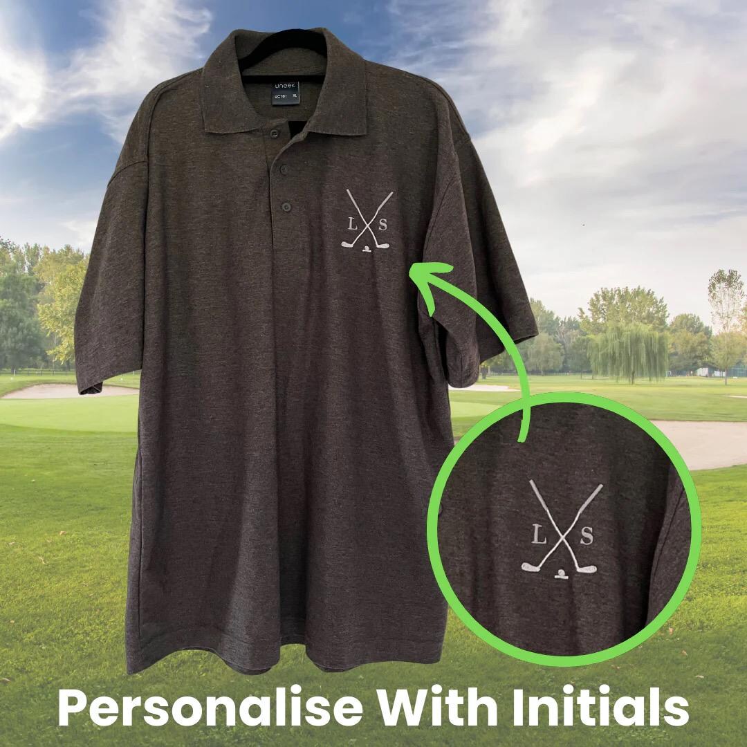 Custom GOLF Embroidered Polo Shirts for Men, Golf Slogan Polo, Initials ...