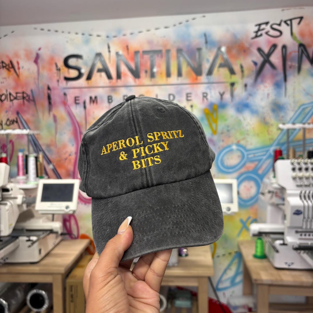 Off My Tits on Aperol Spritz, and Picky Bits Custom Embroidered Cap ...