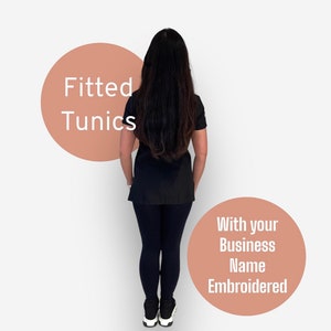 Custom Embroidered Beauty Tunic, Salon Uniform, Lash Nail Tech Make up ...