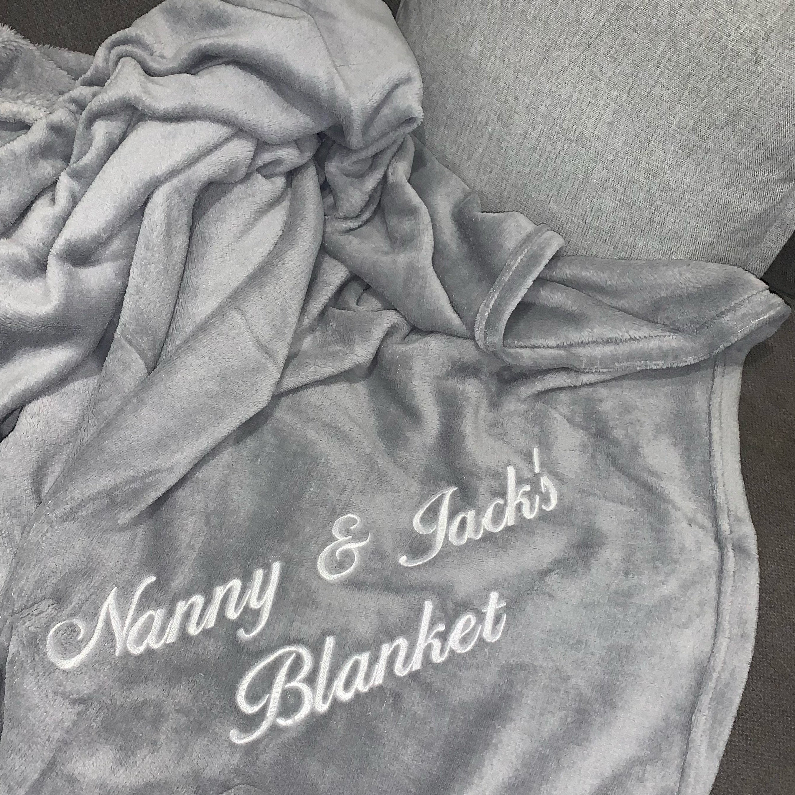 Personalised Embroidered Blanket Throw With Personal - Etsy UK