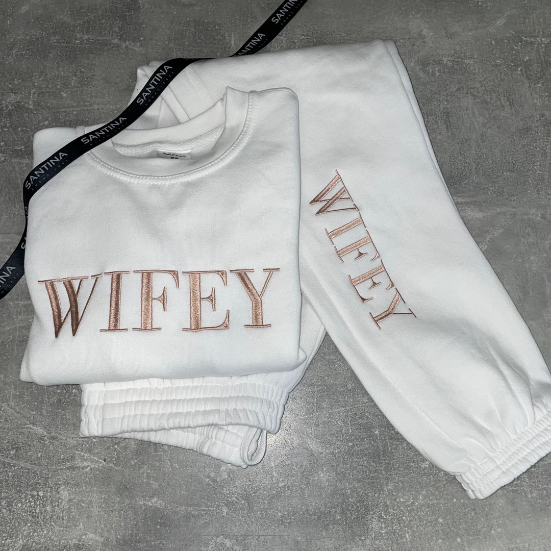 Embroidered Custom Bridal Tracksuit, Jogging Bottom, Wifey Bride ...