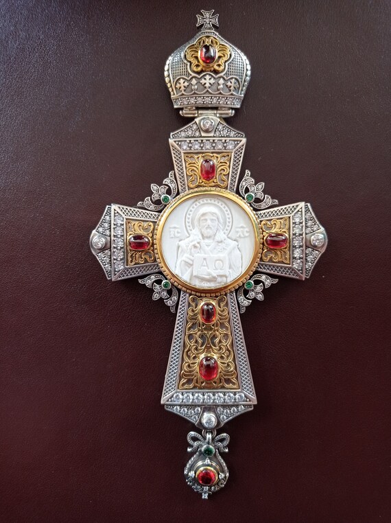 Pectoral Cross Byzantine Cross Orthothox Cross Catholic | Etsy