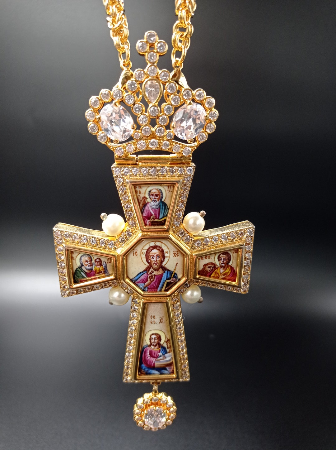Pectoral Cross, Byzantine Cross, Orthothox Cross, Catholic Cross ...