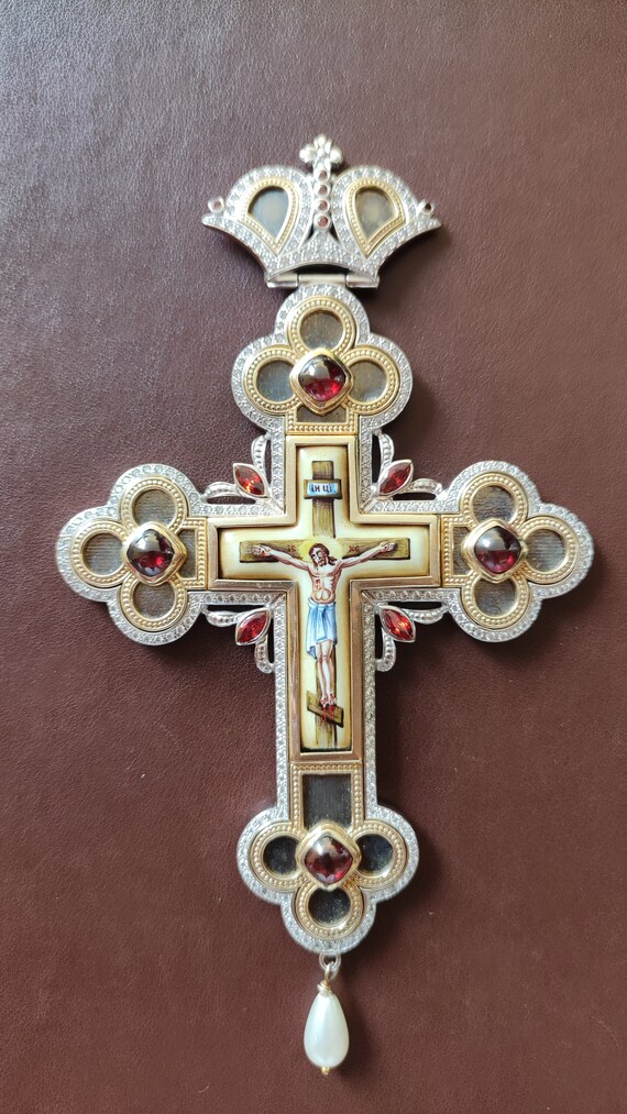 Pectoral Cross Byzantine Cross Orthothox Cross Catholic | Etsy