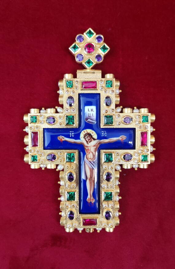 Pectoral Cross Byzantine Cross Orthothox Cross Catholic | Etsy