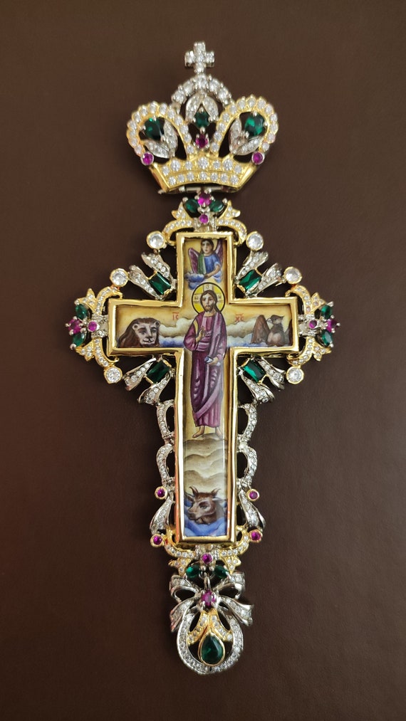 Pectoral Cross Byzantine Cross Orthothox Cross Catholic | Etsy