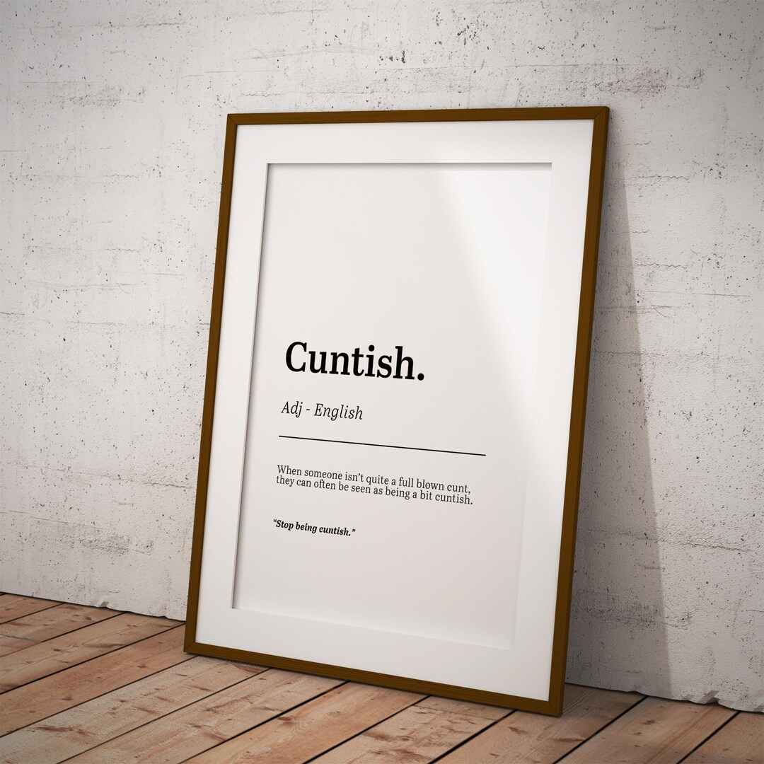 C**tish Definition Print | Wall Art | Swearing - Adult Humour | A4, A3 ...