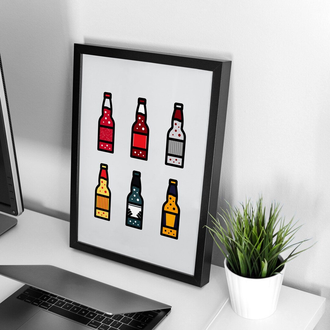 Liverpool Beer Bottles, LFC Poster A3, A4 & A5 Available, Print Only - Etsy