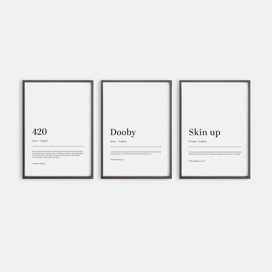 Weed Definition Prints, Marijuana Posters, A4/A3 PRINT ONLY - Etsy