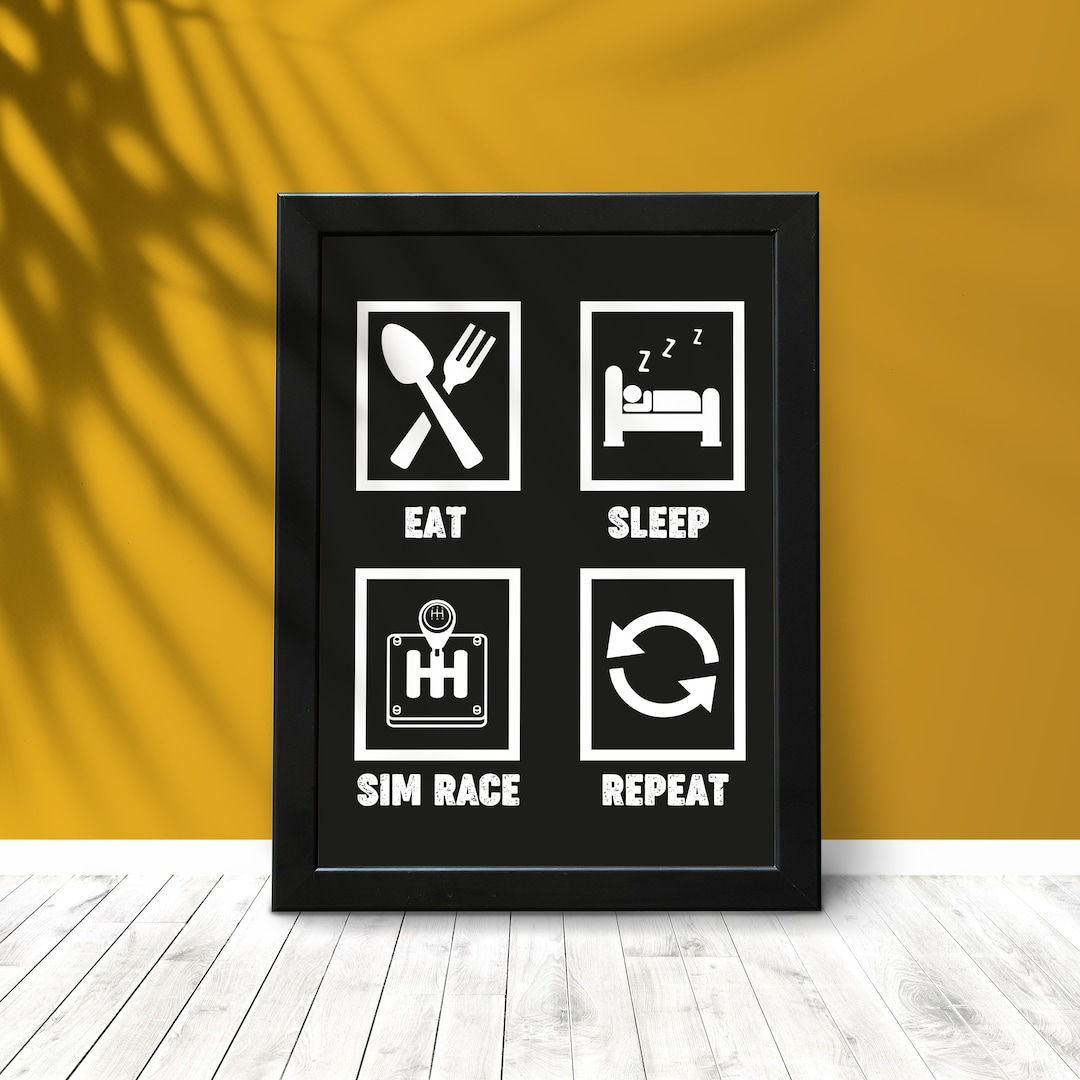 Sim Racing Print Man Cave Racing Decor Game Room Decor Sim Racer Gift ...