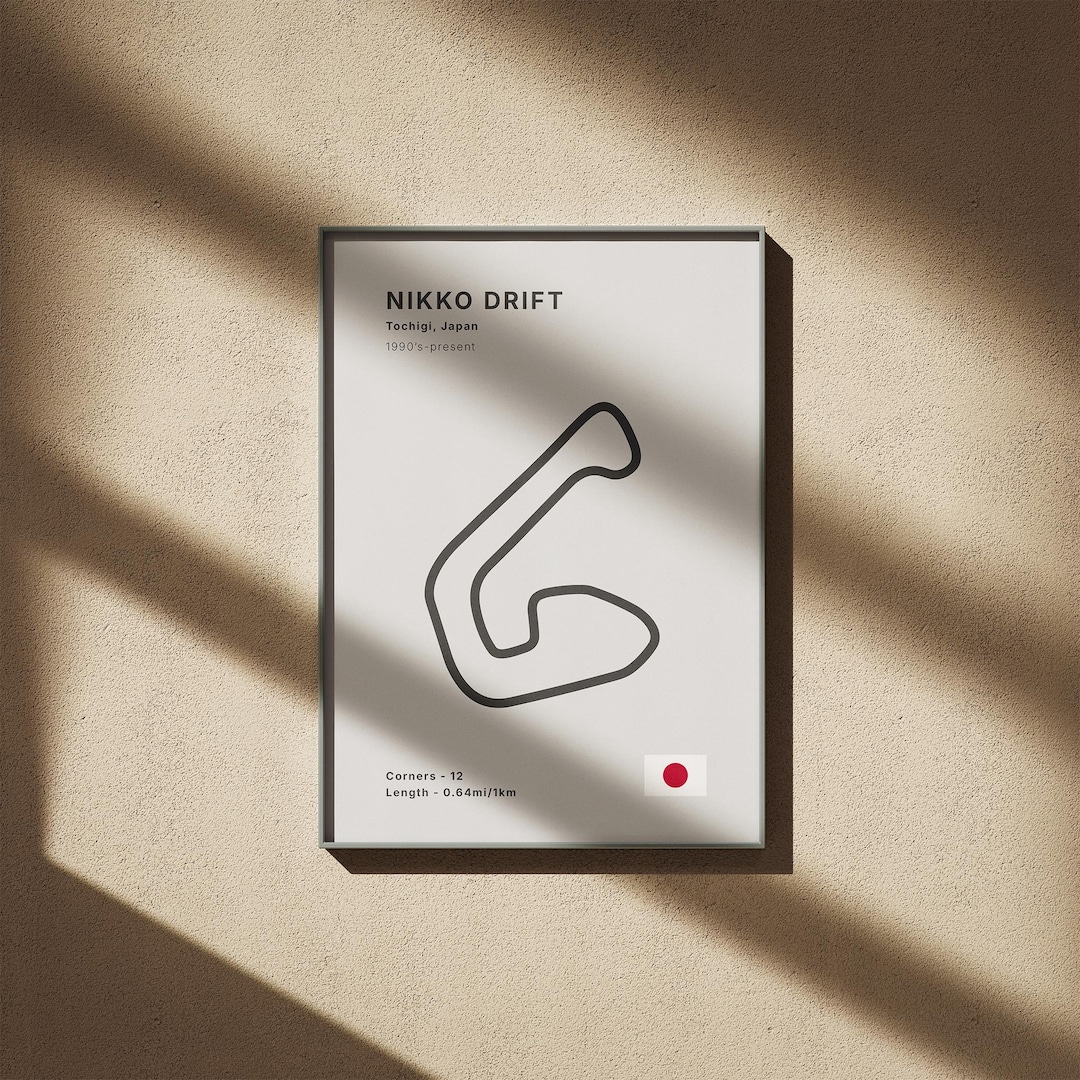 Nikko Drift Track | Track Poster | Japanese Motorsport Fan Gift - Etsy