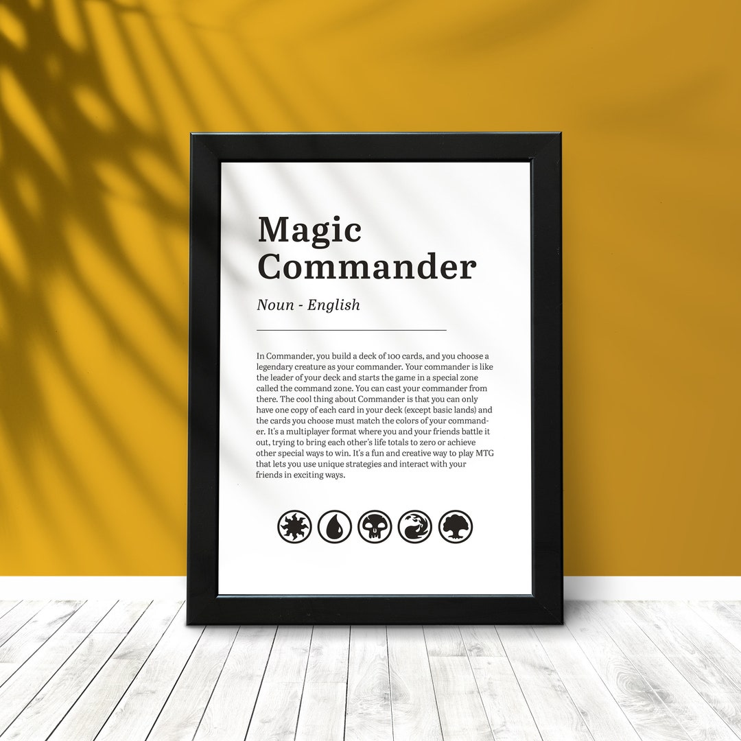 Magic Commander ETH Print, MTG, Game Room Decor, Magic the Gathering ...