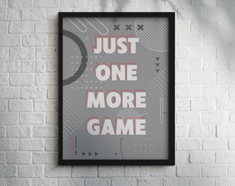 One More Game Poster | Etsy