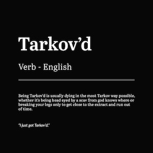 Tarkov'd Definition Print: EFT Gaming Art (A4/A3) - Etsy
