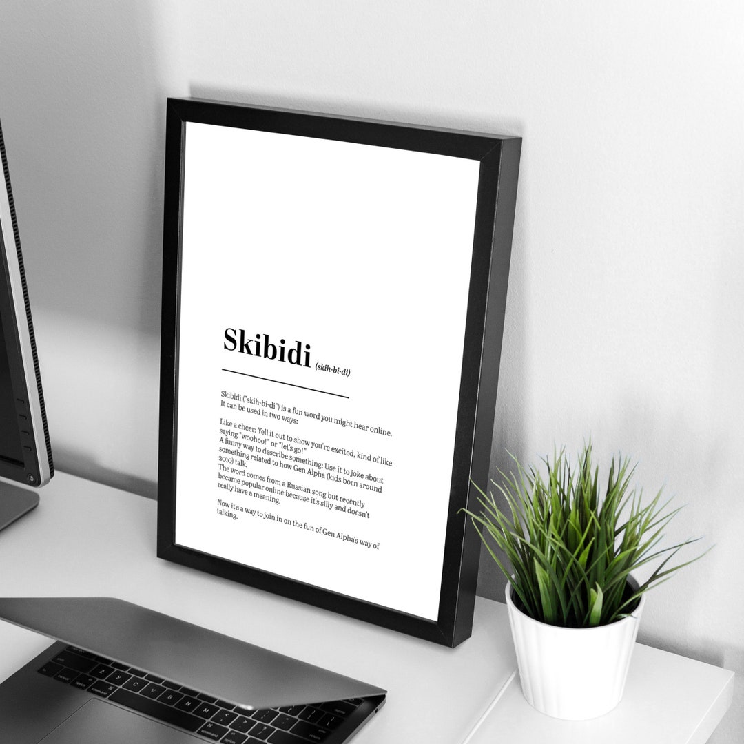 Skibidi Definition Druck, Jungenzimmer Dekor Skibidi Poster, NUR A4 ...