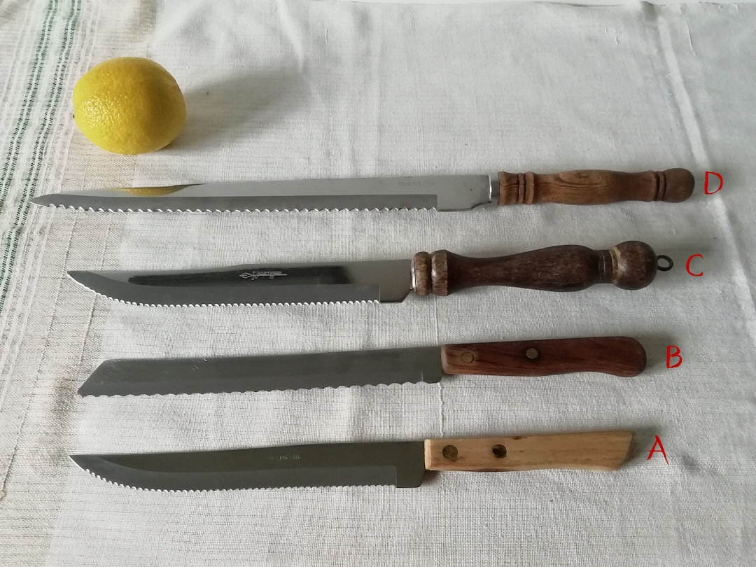 Vintage Kitchen Knife, Long Knives 11.41'' - 16.14'' With Stainless ...