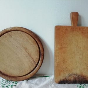 Antique Wooden Rustic Chopping Board, Vintage Round-oval-rectangular ...