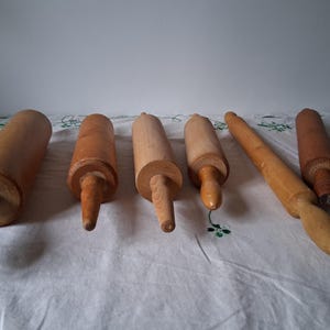 Large Vintage Wooden Rolling Pins - Rustic Kitchen Utensils for Use or ...