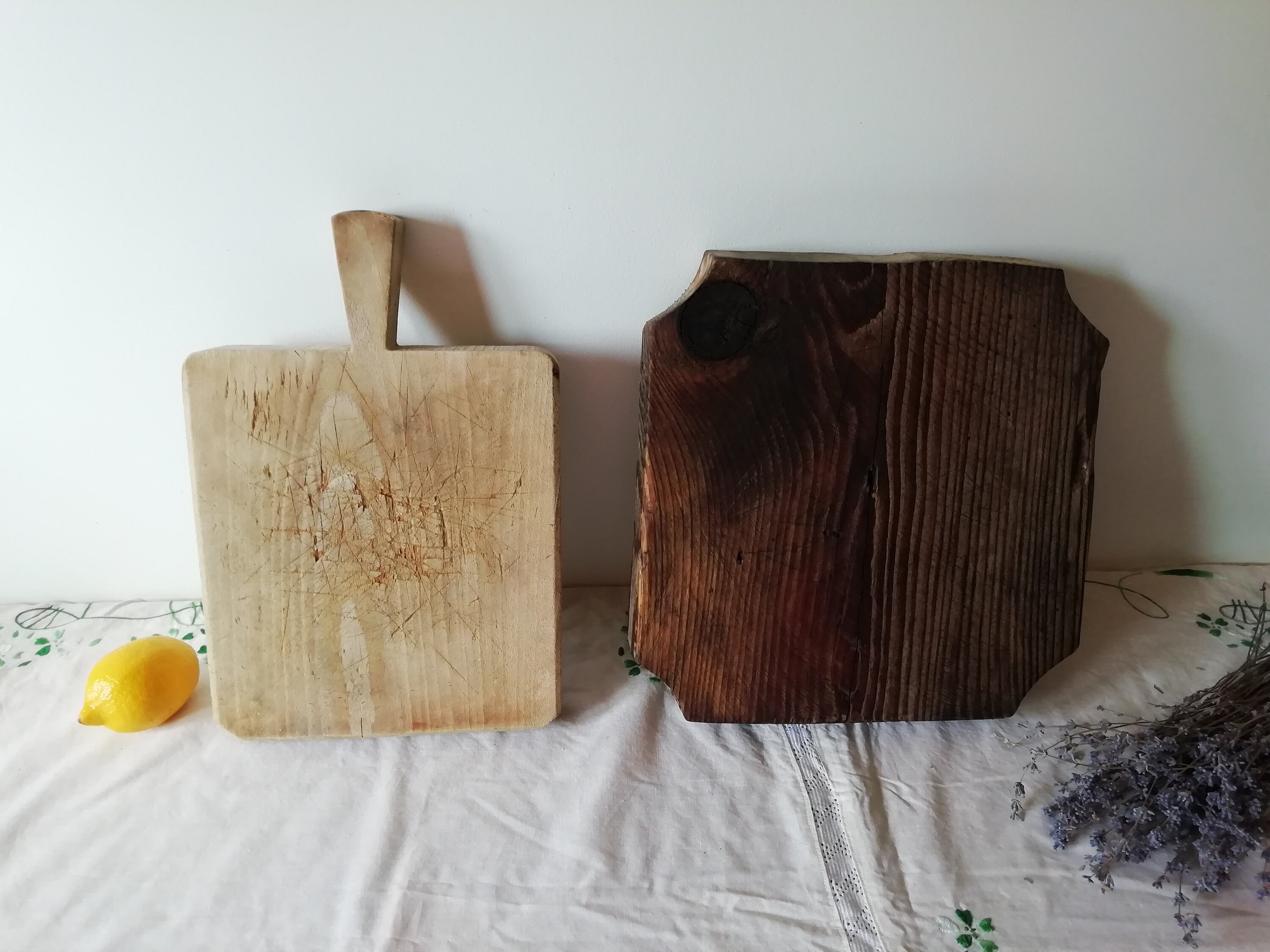 Antique Wooden Cutting Boards Rustic Chopping Board Old Serving Platter ...
