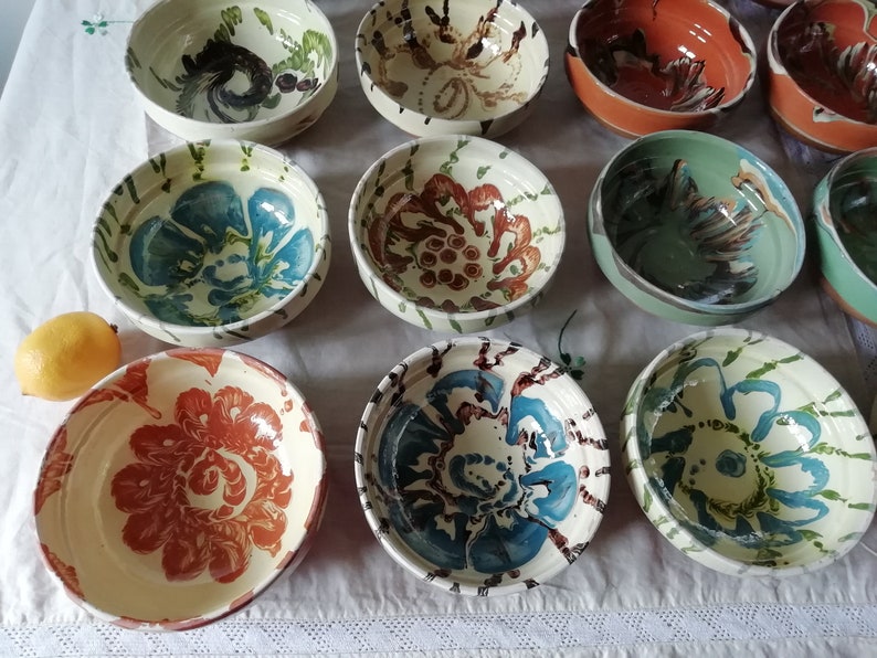 Rustic Earthenware Clay Bowls Antique Primitive Handmade - Etsy