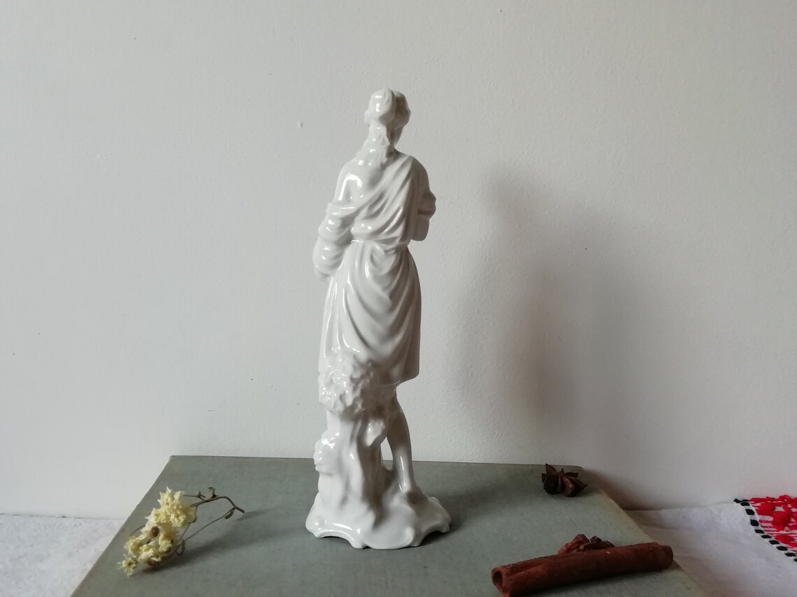 White Porcelain Figurine of a Lady/woman in Nature in a - Etsy