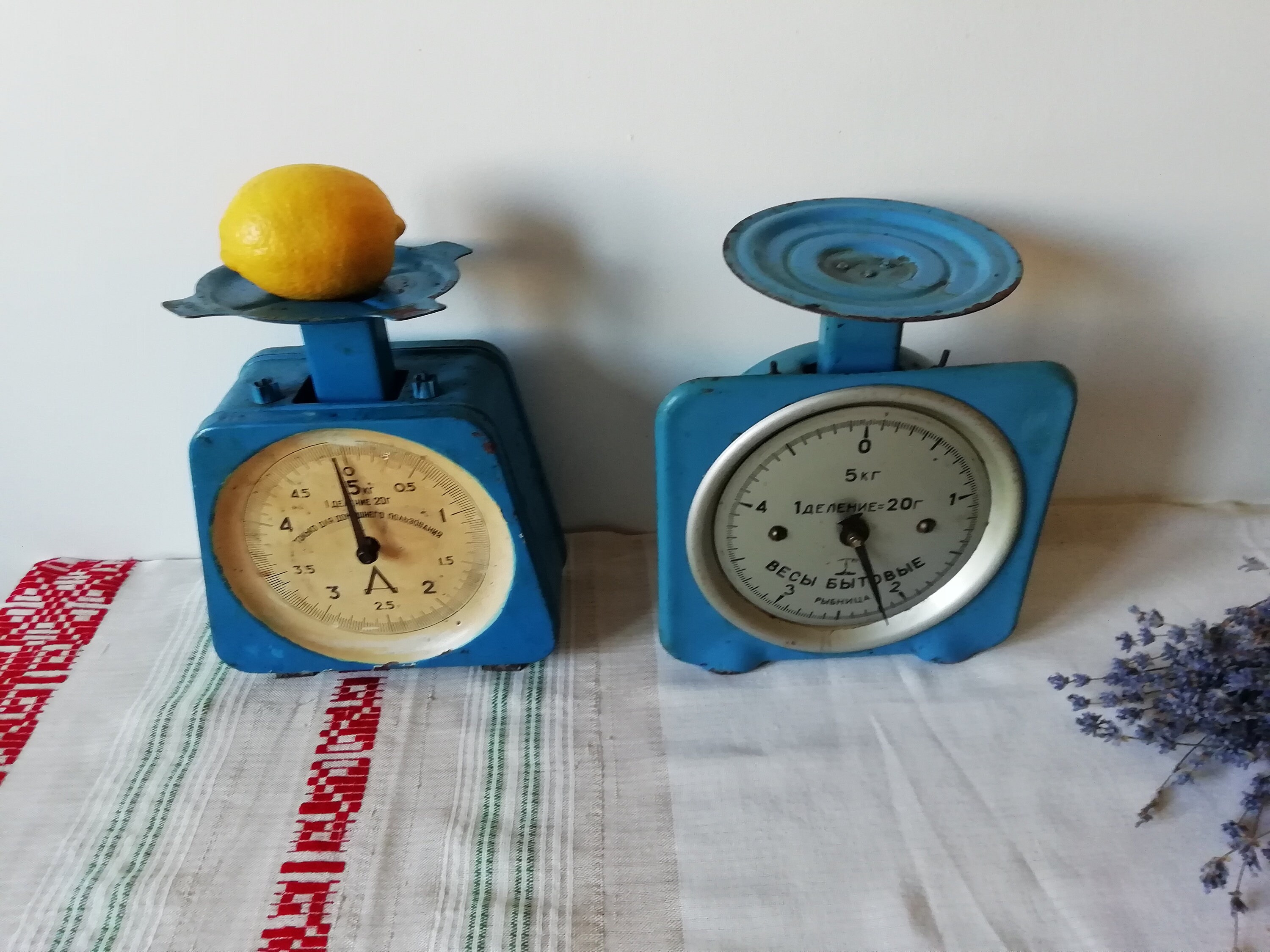 Antique Blue Kitchen Scale Vintage Family Scale Primitive - Etsy