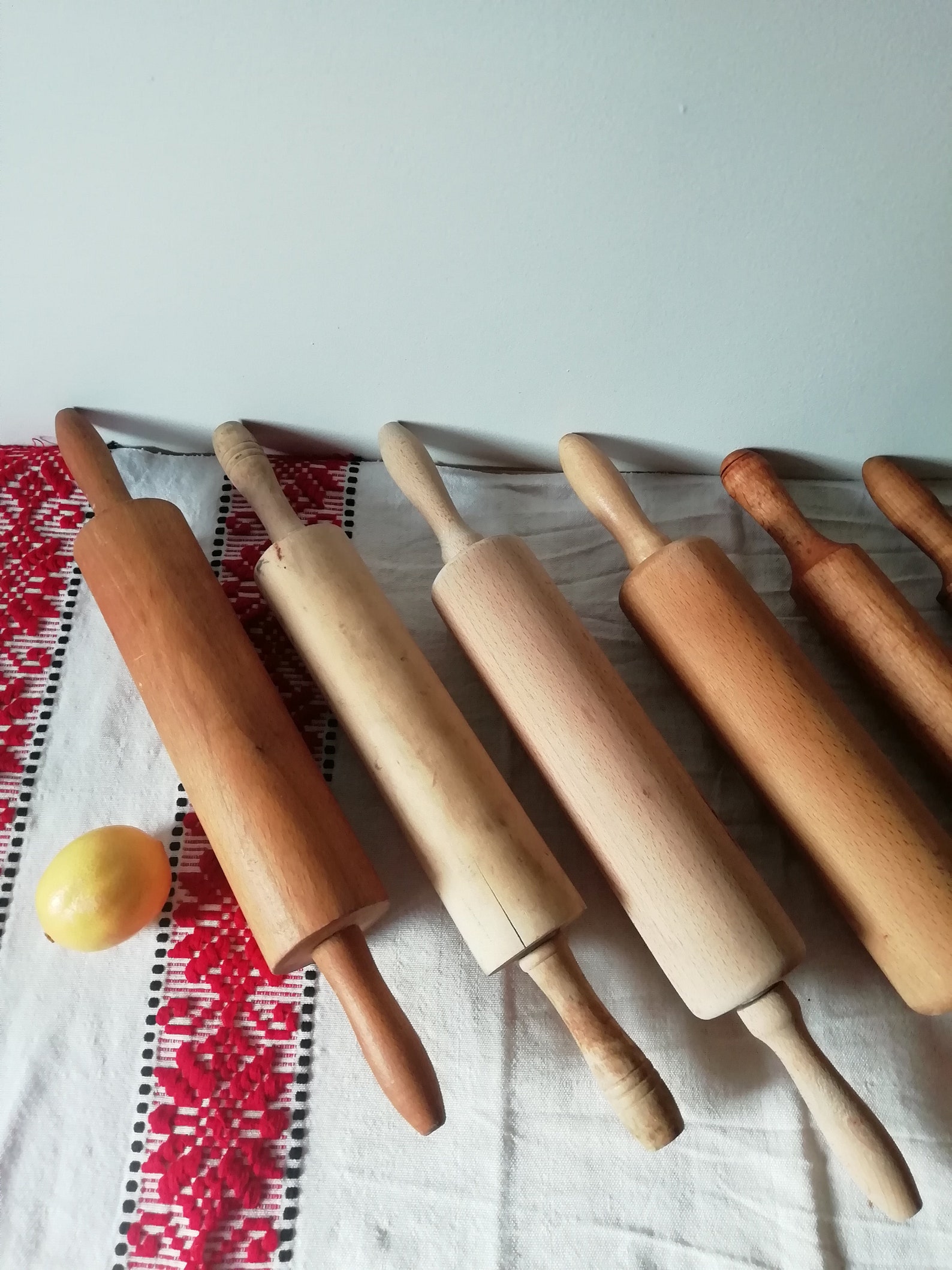 Vintage Wooden Rolling Pins Rustic Primitive Kitchen - Etsy