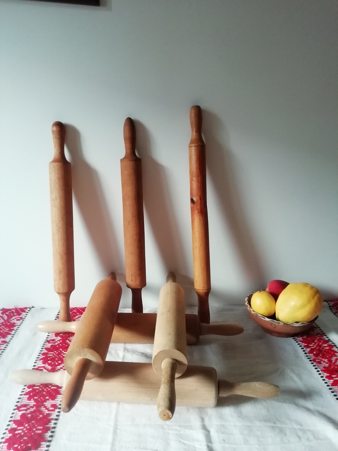 Vintage Wooden Rolling Pins Rustic Primitive Kitchen - Etsy