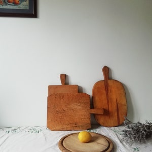 Antique Wooden Rustic Chopping Board, Vintage Round-oval-rectangular ...