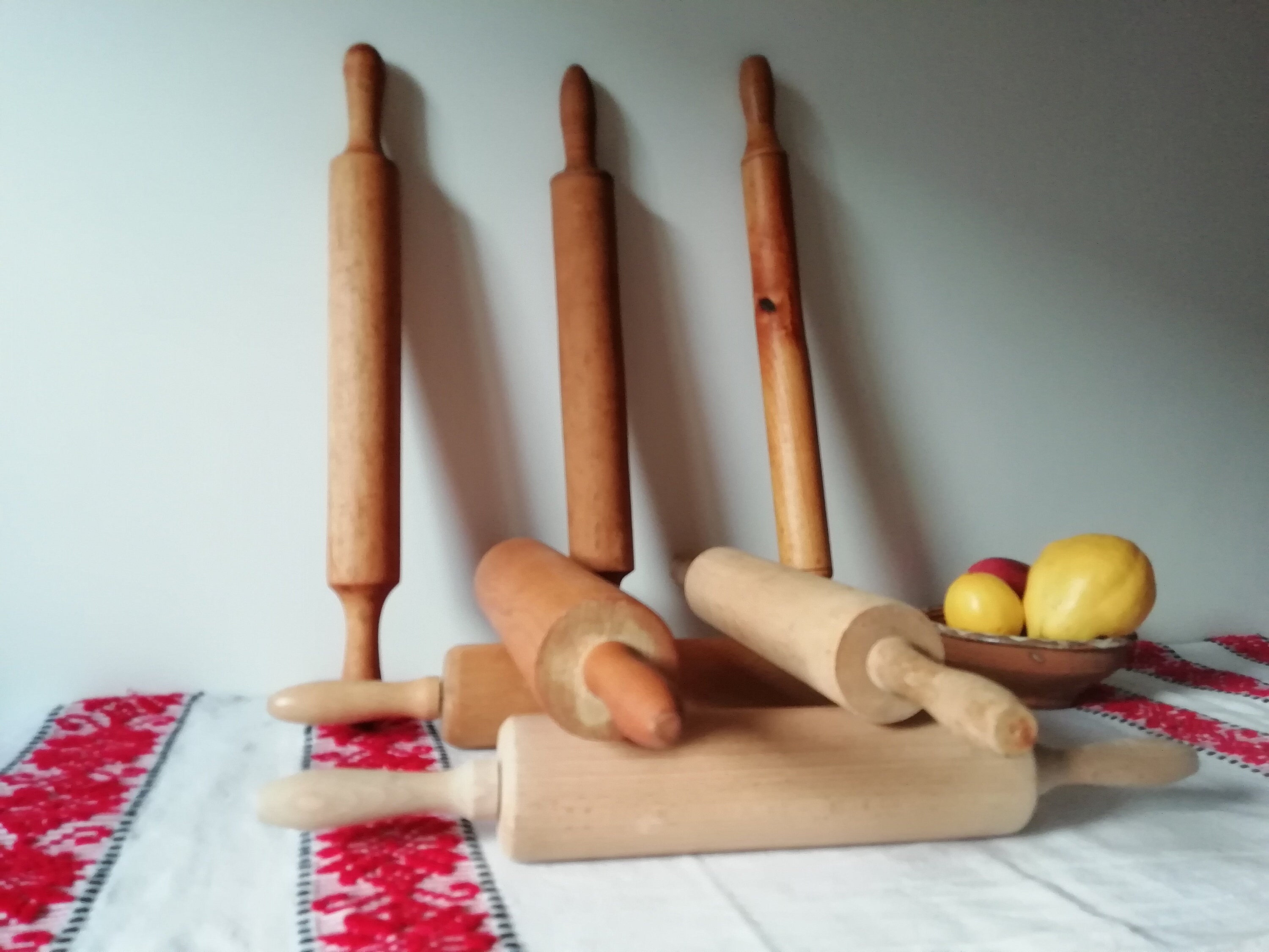 Vintage Wooden Rolling Pins Rustic Primitive Kitchen - Etsy