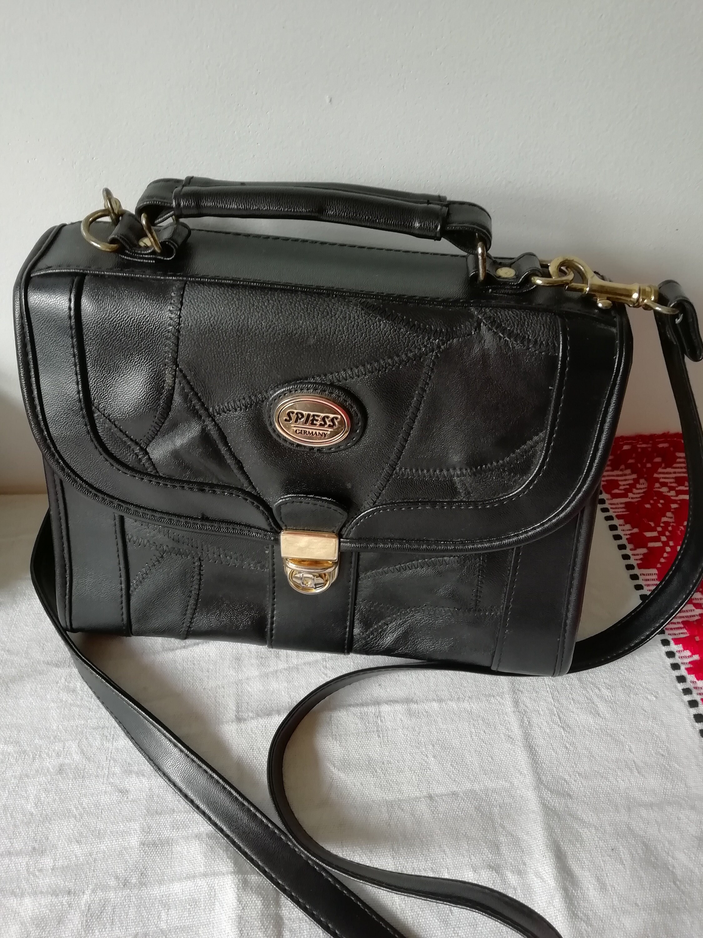 Vintage Genuine Leather Shoulder Bags 90's Spiess Germany - Etsy