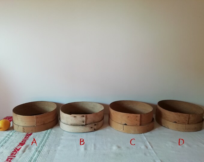 Vintage Wooden Sieve, Wooden Grain Sifter, Country Flour Sifter, Round ...