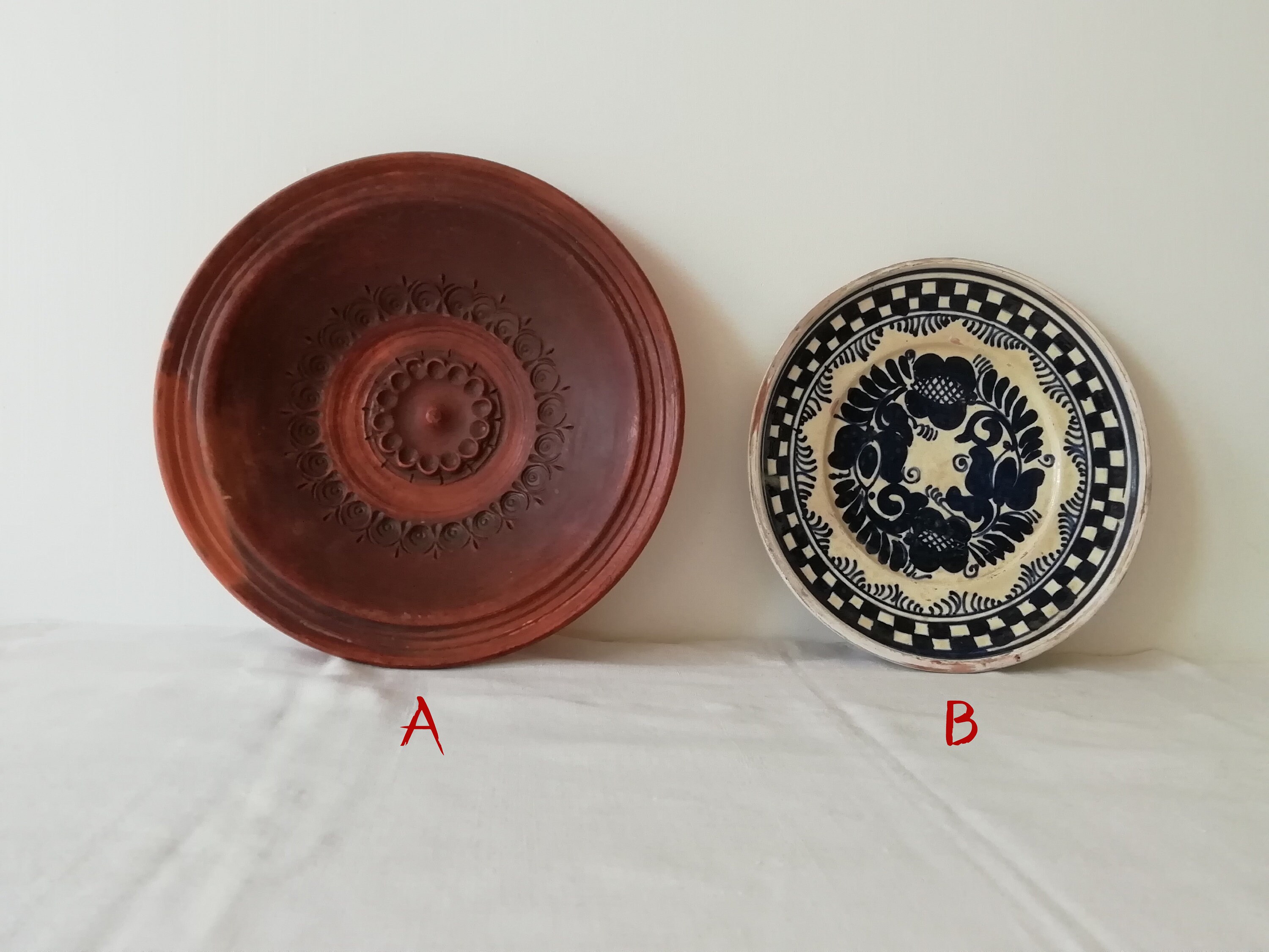 Traditional Romanian Hand Made Clay Plates Wall Hanging Decor - Etsy