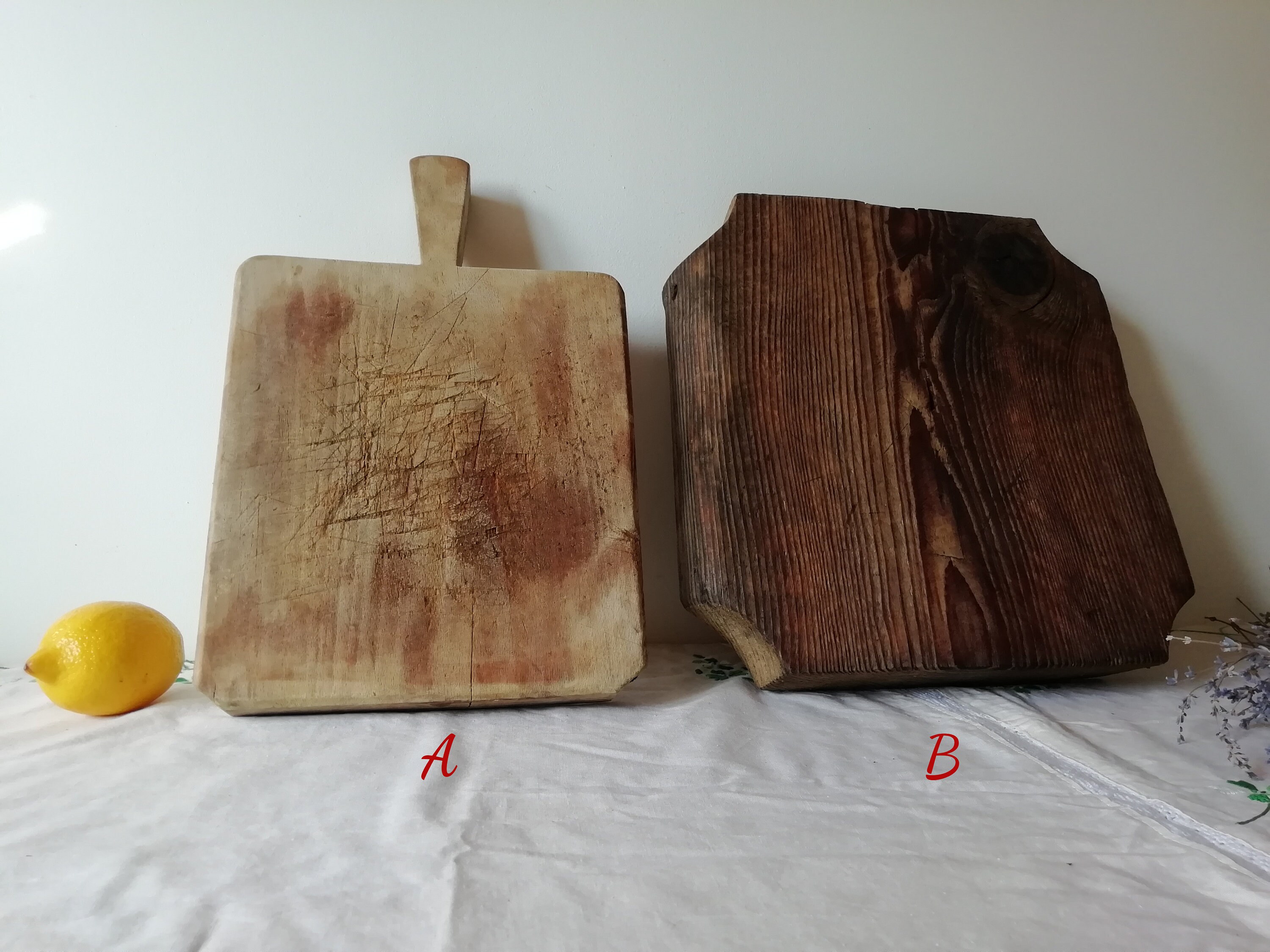 Antique Wooden Cutting Boards Rustic Chopping Board Old Serving Platter ...